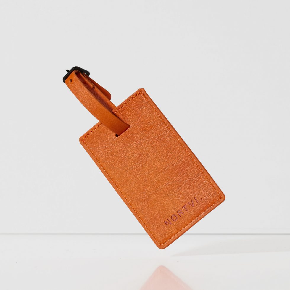Burnt Orange Luggage Tag | Personalise your luggage label