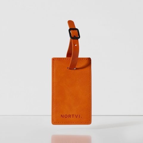 Burnt Orange Luggage Tag | Personalise your luggage label