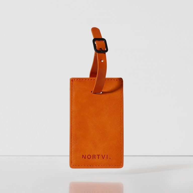 Burnt Orange Luggage Tag | Personalise your luggage label