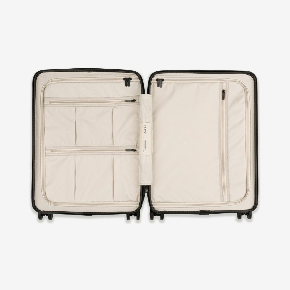 Cabin Suitcase | With Front Pocket | Black | Sustainable