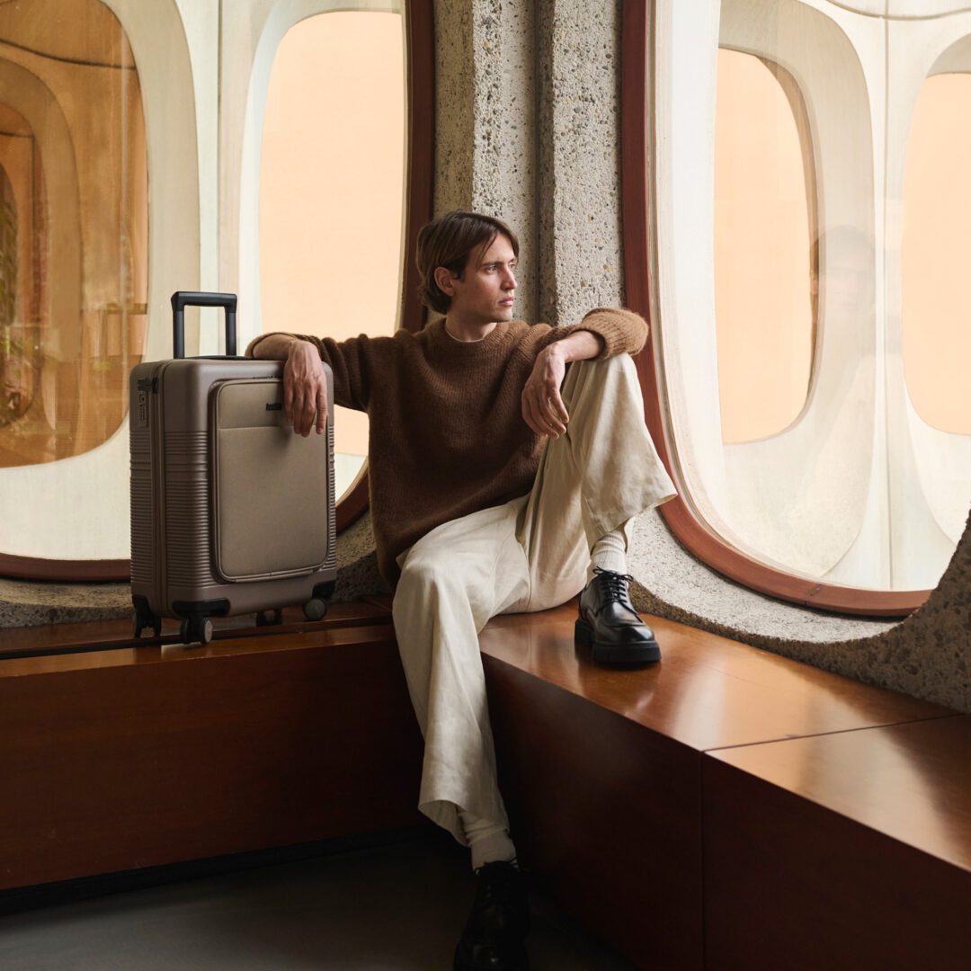 Cabin Suitcase | With Front Pocket | Clay | Premium