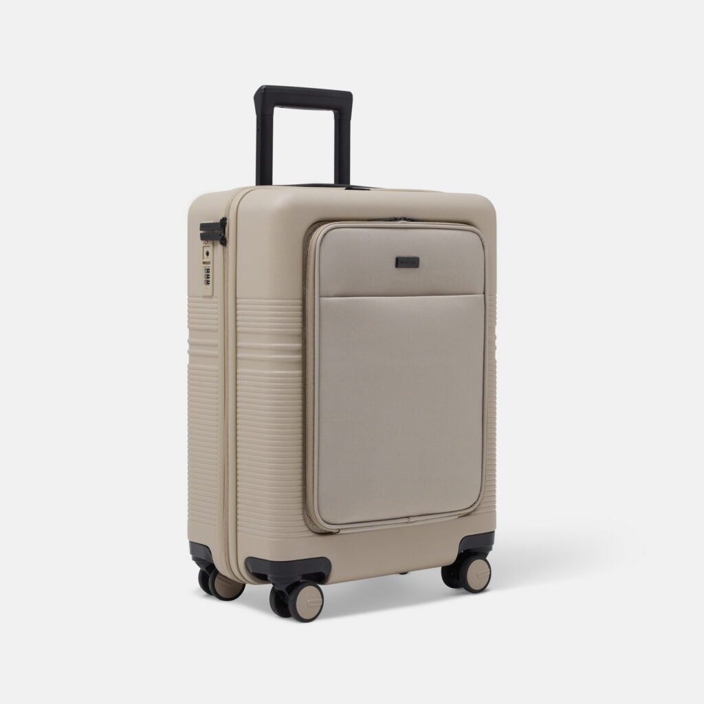 Cabin Suitcase | With Front Pocket | Dune | Premium